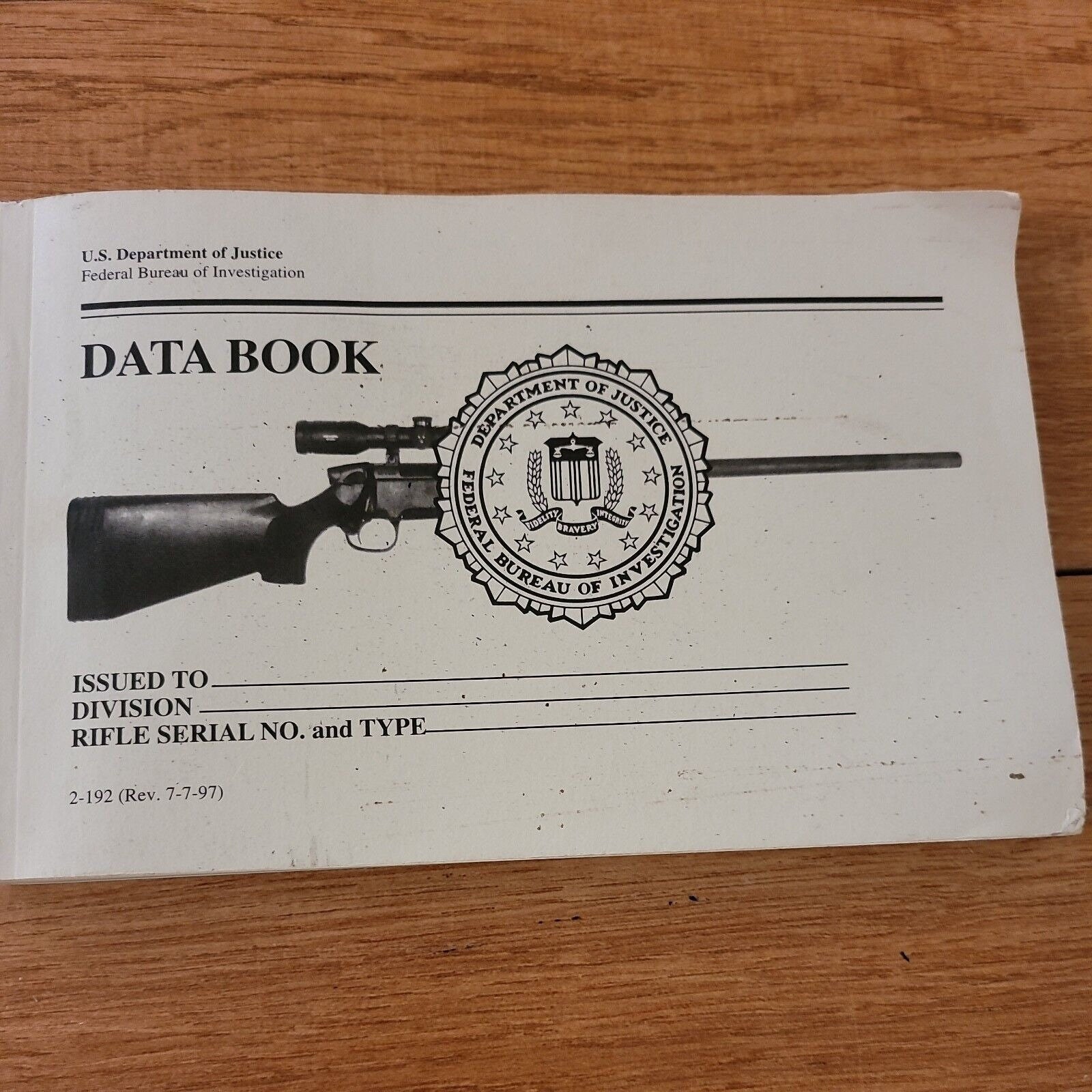 Vtg FBI Doj Rifle Sniper Data Book 1997 Range Record Log Book Unused - Etsy