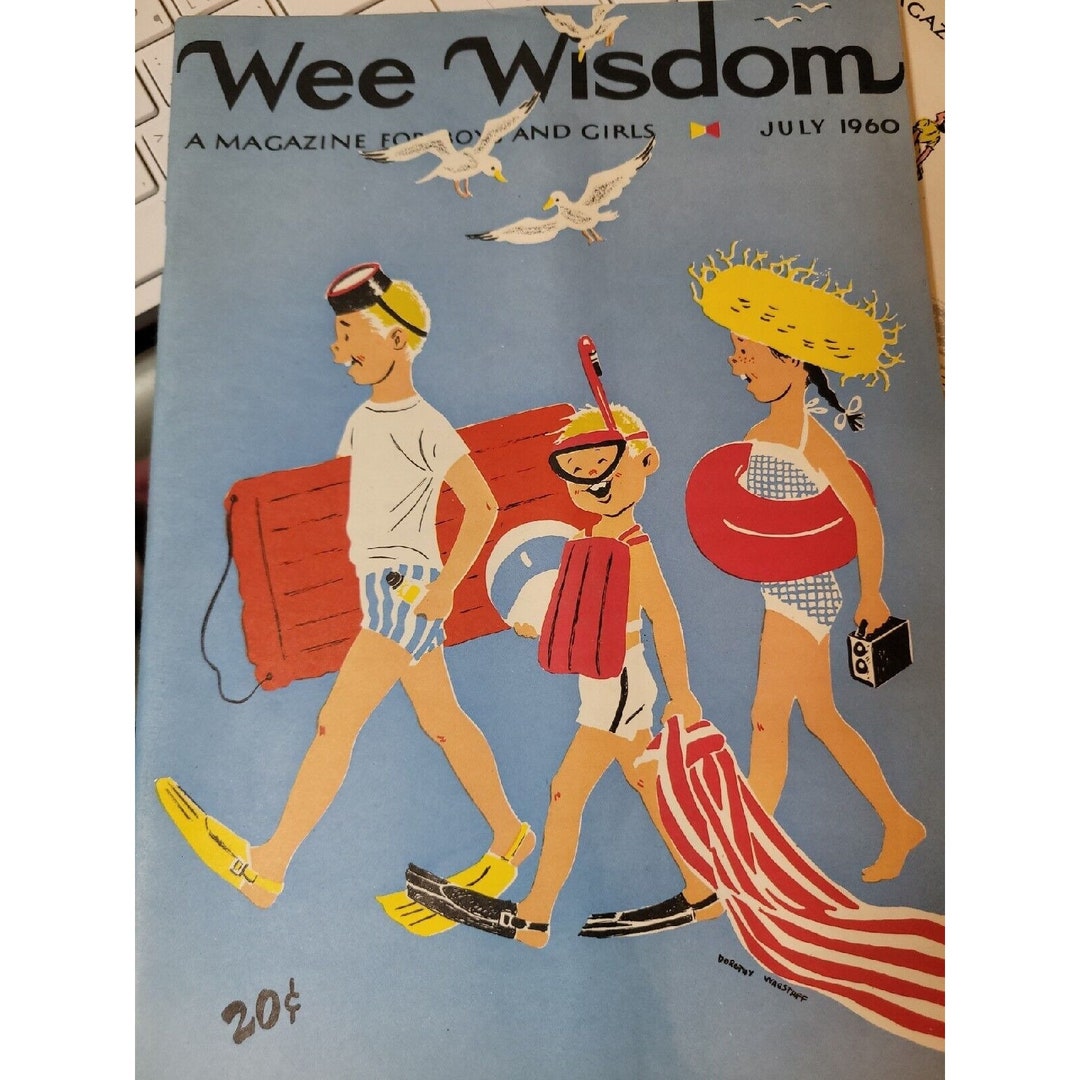 Vintage Wee Wisdom July 1960 Summer Beach Vacation Children's Magazine ...