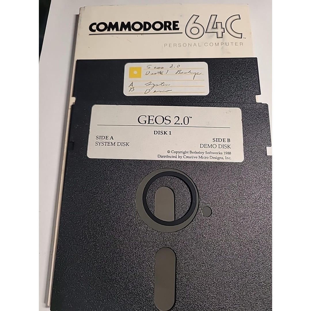 Geos 2.0 Dual Sided Floppy System Demo Disc User Guide Manual Commodore ...