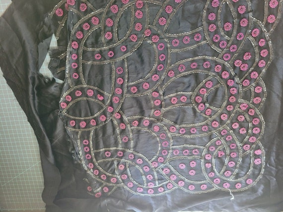 Vintage Beaded Panel Upcycle Repurpose 20x20 on Satin Fabric - Etsy