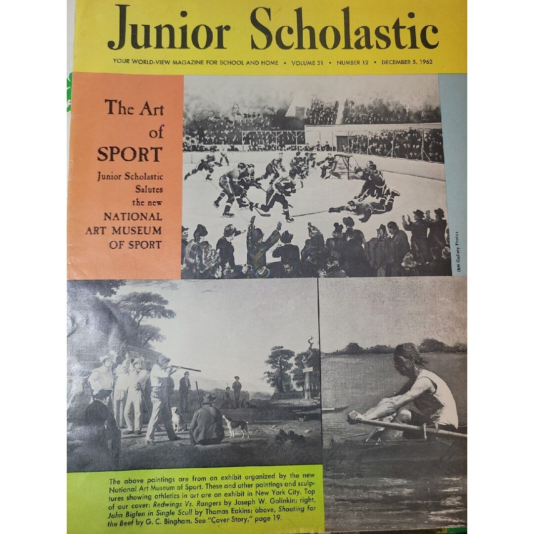 Junior Scholastic Magazine December 5 1962 Teen Vintage Sports World ...