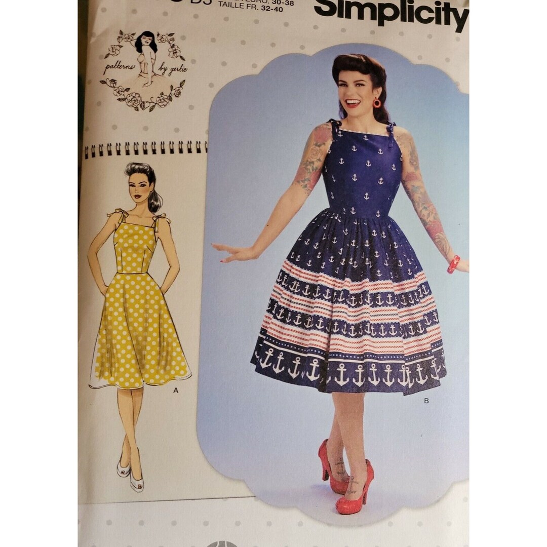 Simplicity Pattern 8873 Sz 4-12 Retro Dress Gertie Rockabilly Pin up Uncut B-DD - Etsy