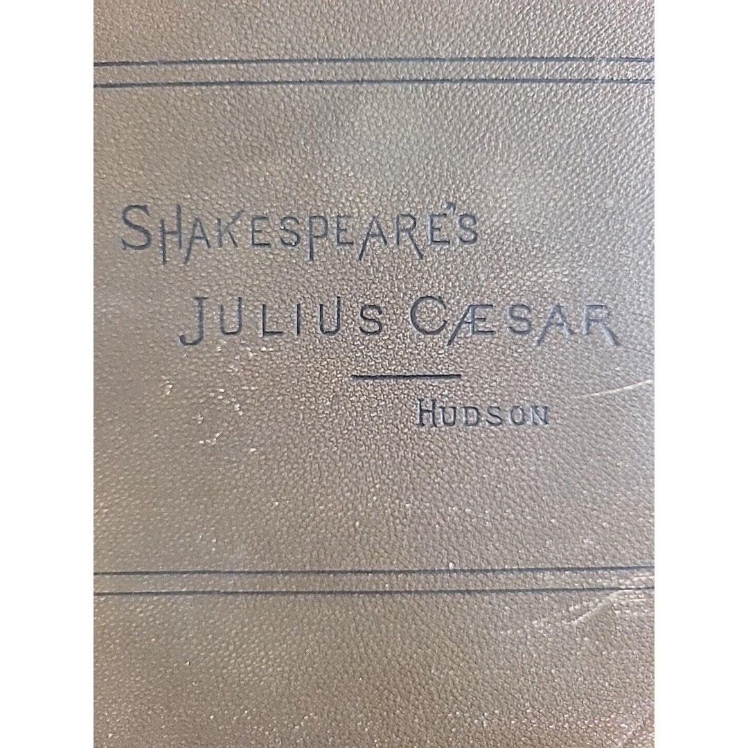 Shakespeare's Julius Ceasar Caesar 1891 Hudson Hardcover Intro Notes - Etsy