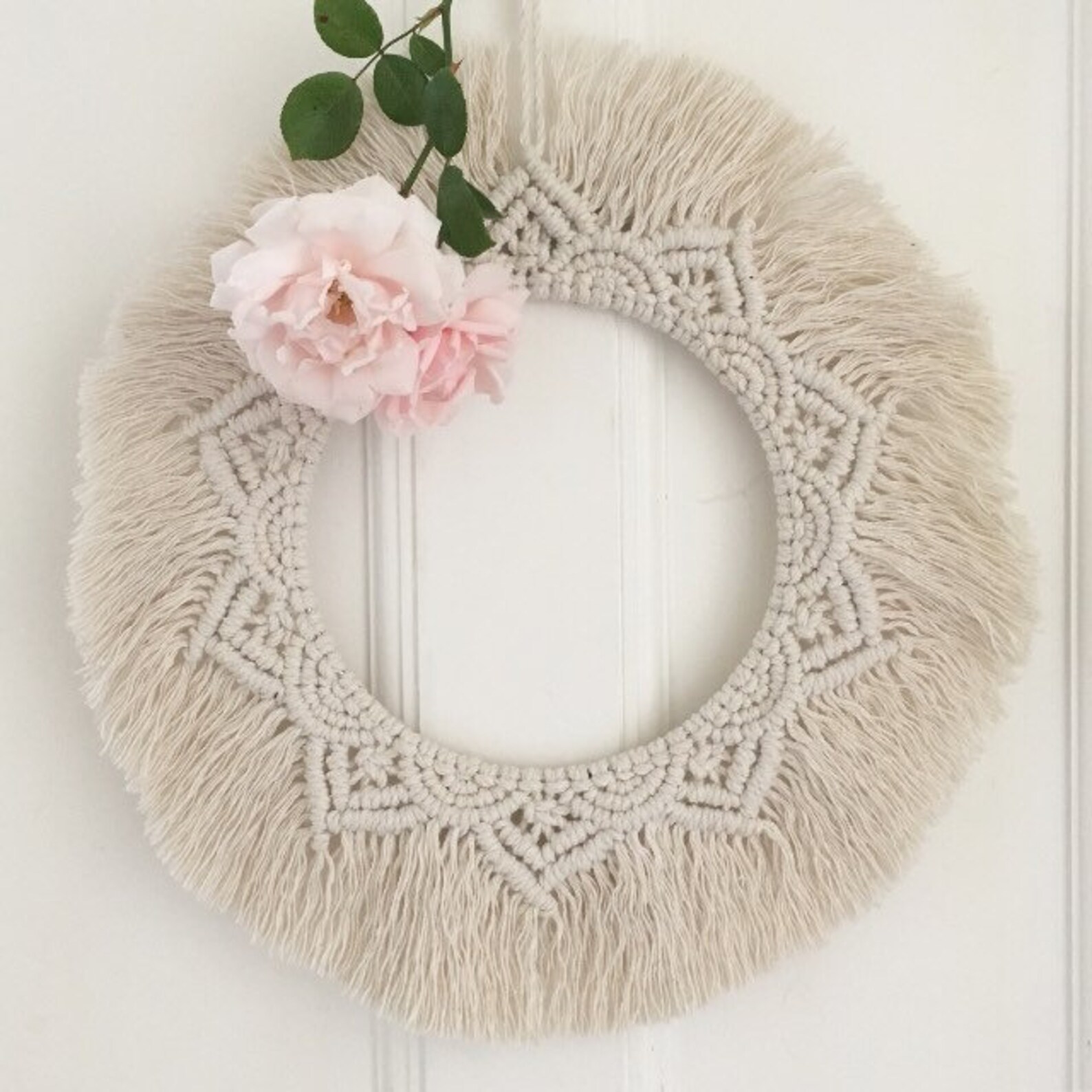 Round Macrame Wallhanging / Hoop Macrame / Macrame Mandala / | Etsy