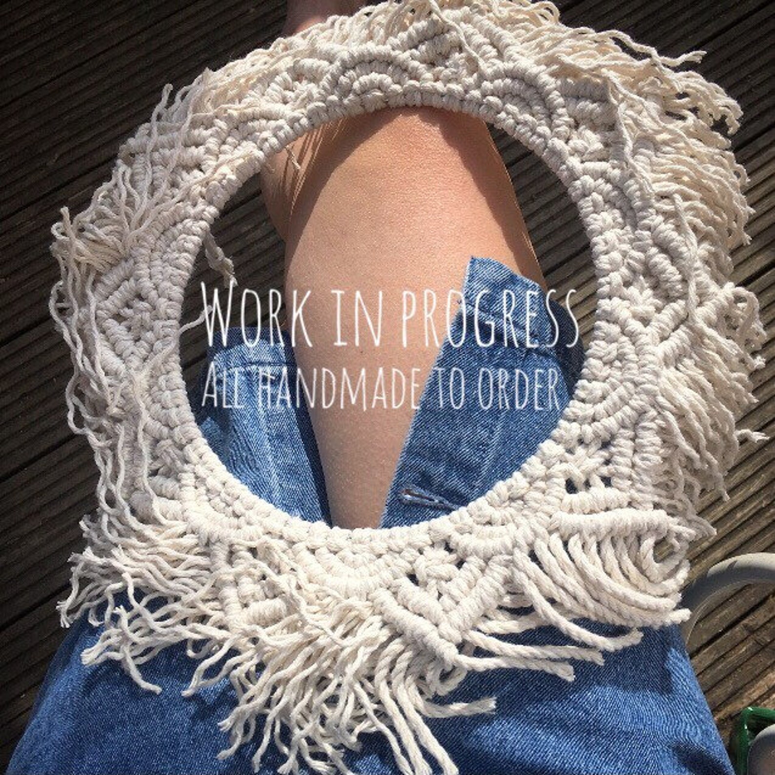 Round Macrame Wallhanging / Hoop Macrame / Macrame Mandala / - Etsy