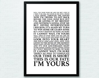 Jason mraz lyrics | Etsy