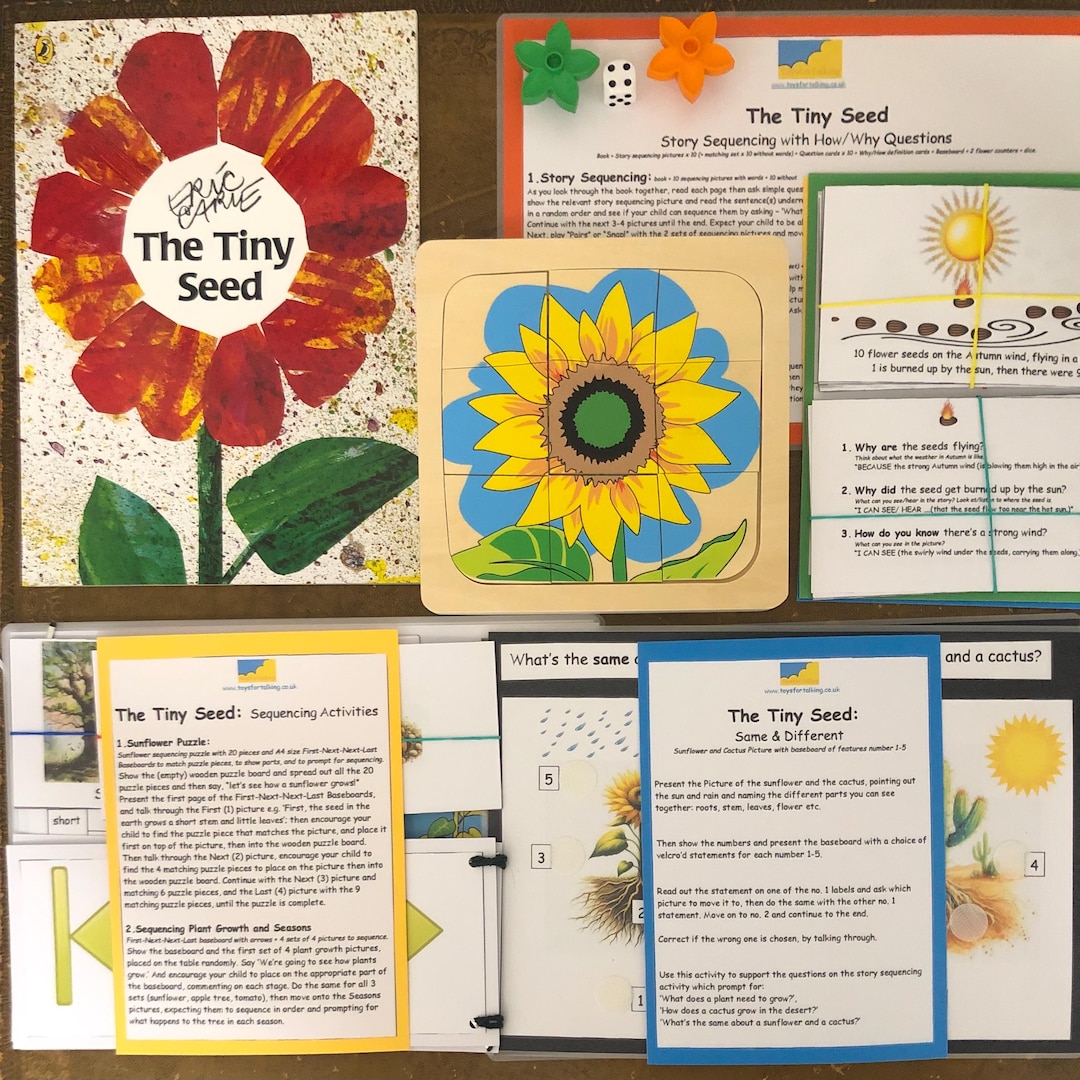 The Tiny Seed Story Sequencing With How? and Why? Questions Bumper Pack - Etsy