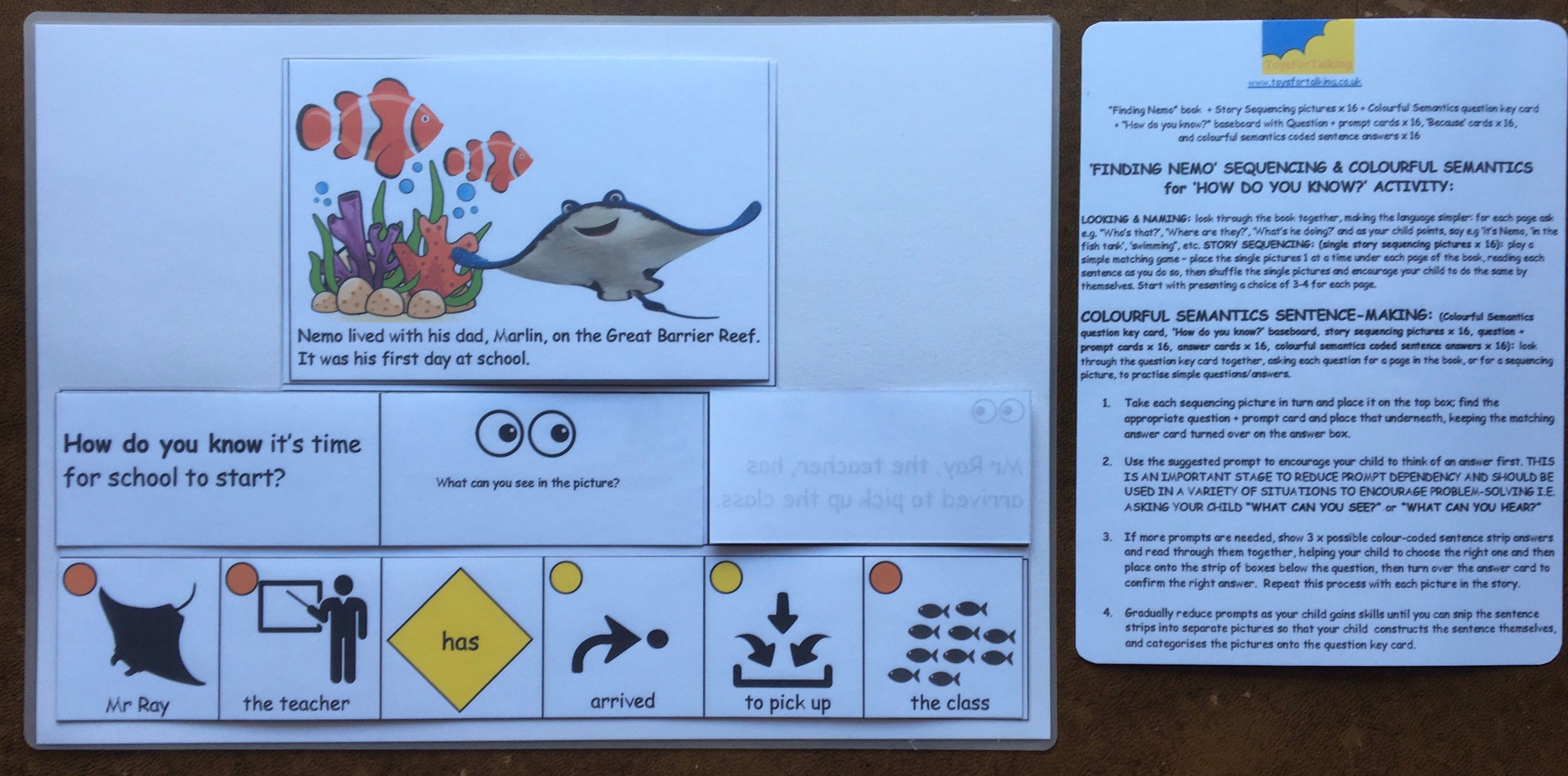 Finding Nemo Blank Levels Therapy Pack With Colourful Semantics - Etsy UK