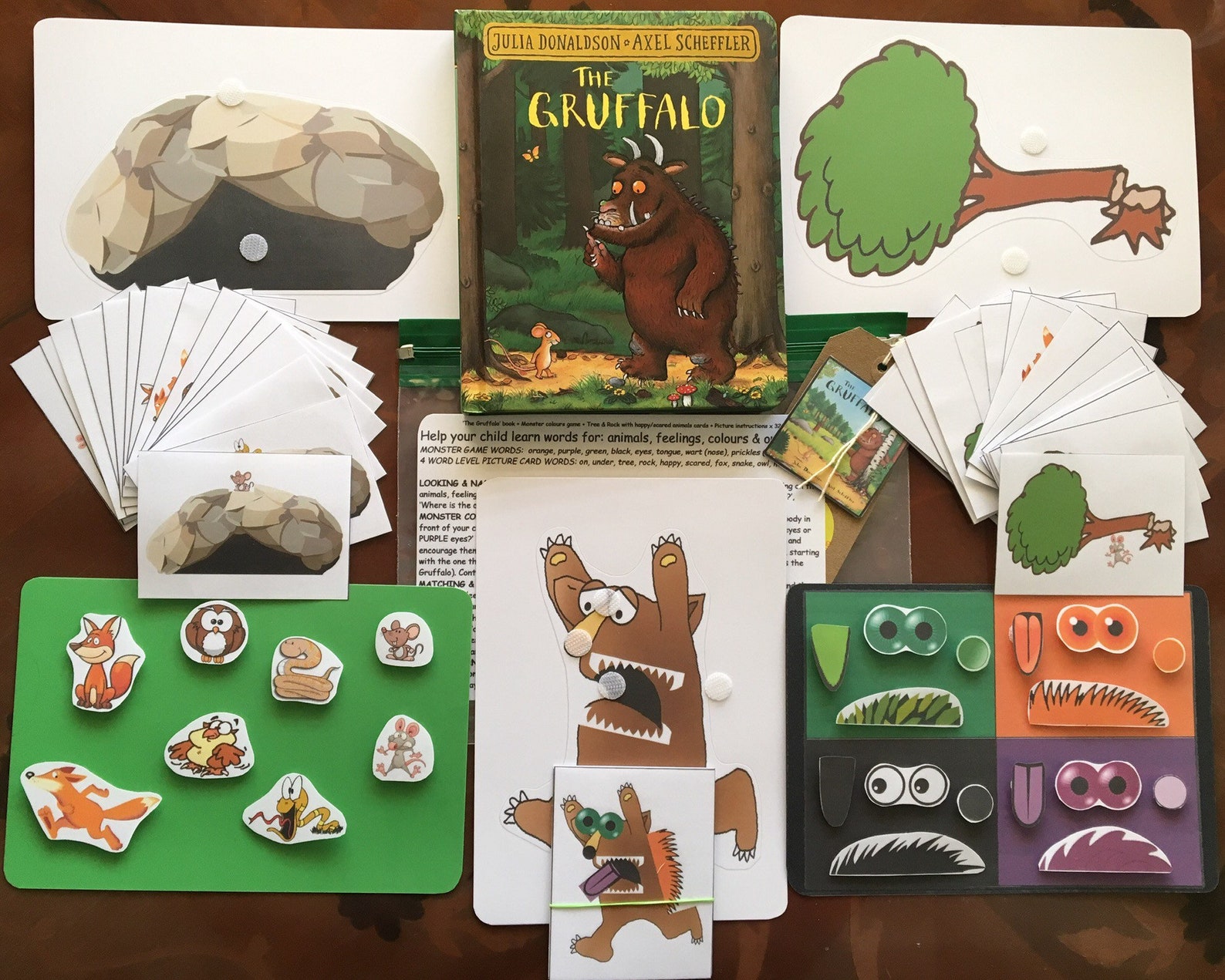 The Gruffalo Book 4 Word Level Pack: Feelings Colours On and | Etsy