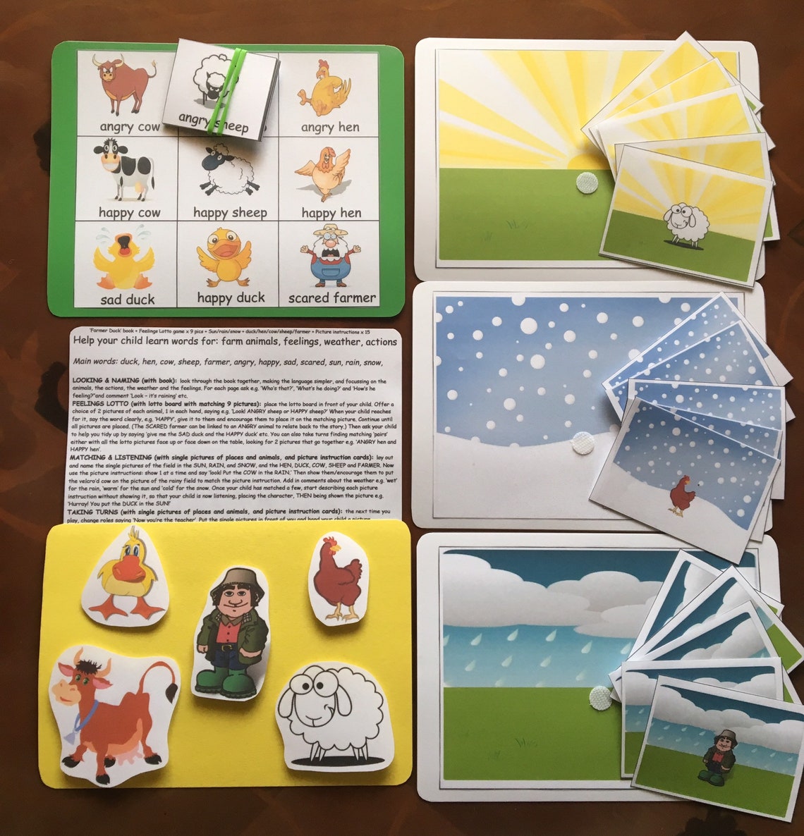 Farmer Duck 2 Word Level Picture Pack no Book | Etsy