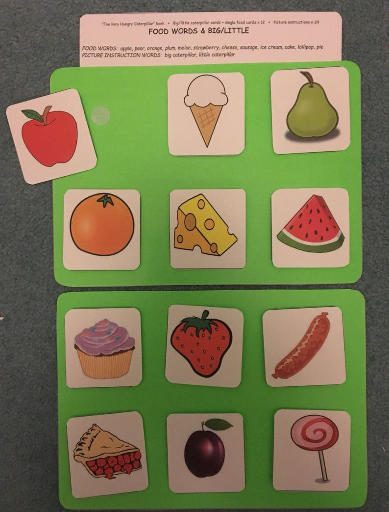 The Very Hungry Caterpillar 2 Word Level Pack With Board Book - Etsy