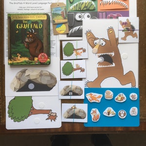 The Gruffalo Book 4 Word Level Pack: Feelings, Colours, on and Under - Etsy
