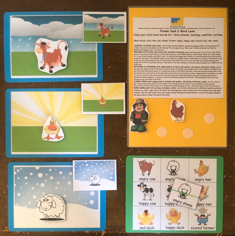 Farmer Duck 2 Word Level Picture Pack no Book - Etsy