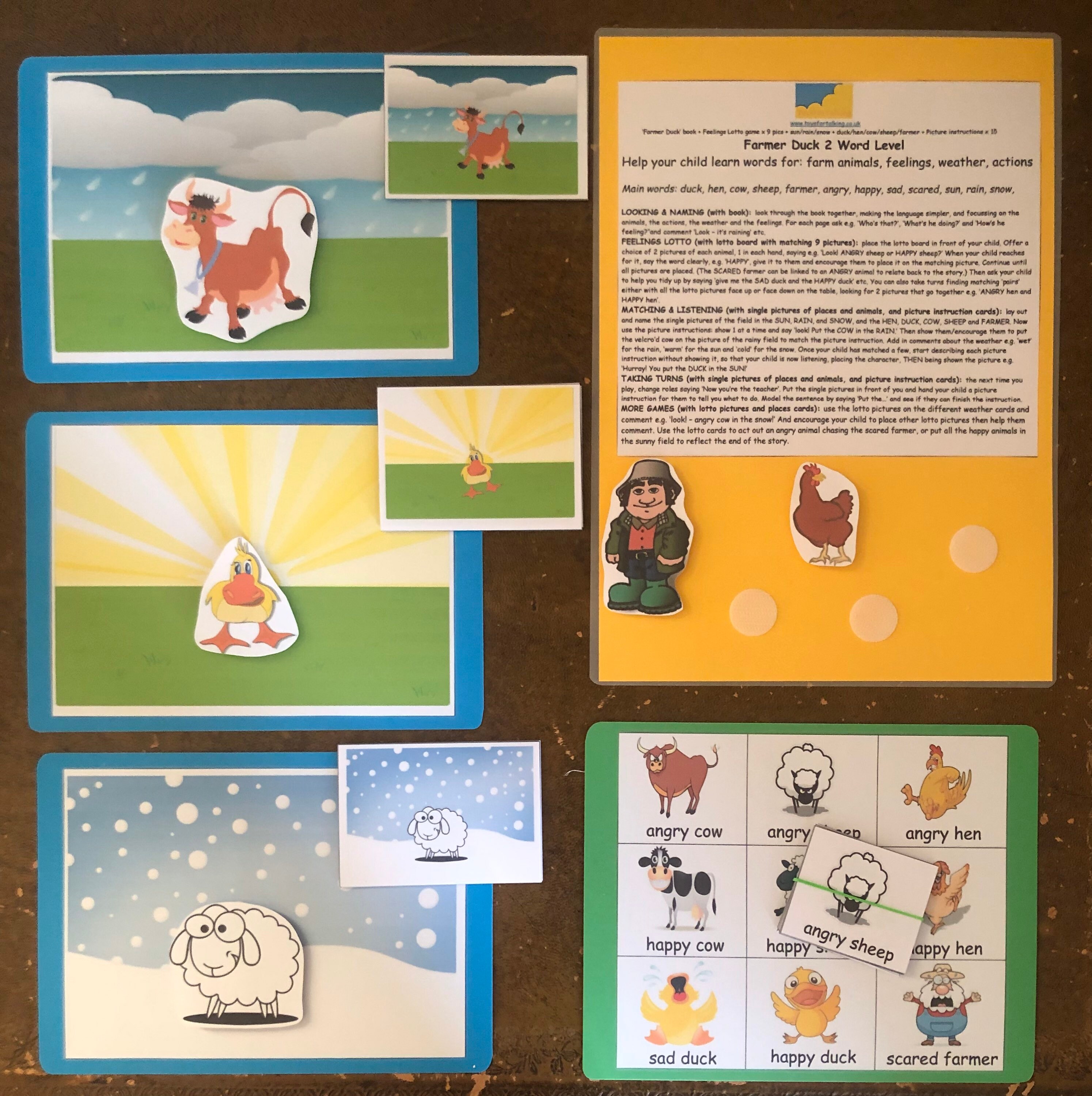 Farmer Duck 2 Word Level Picture Pack no Book - Etsy