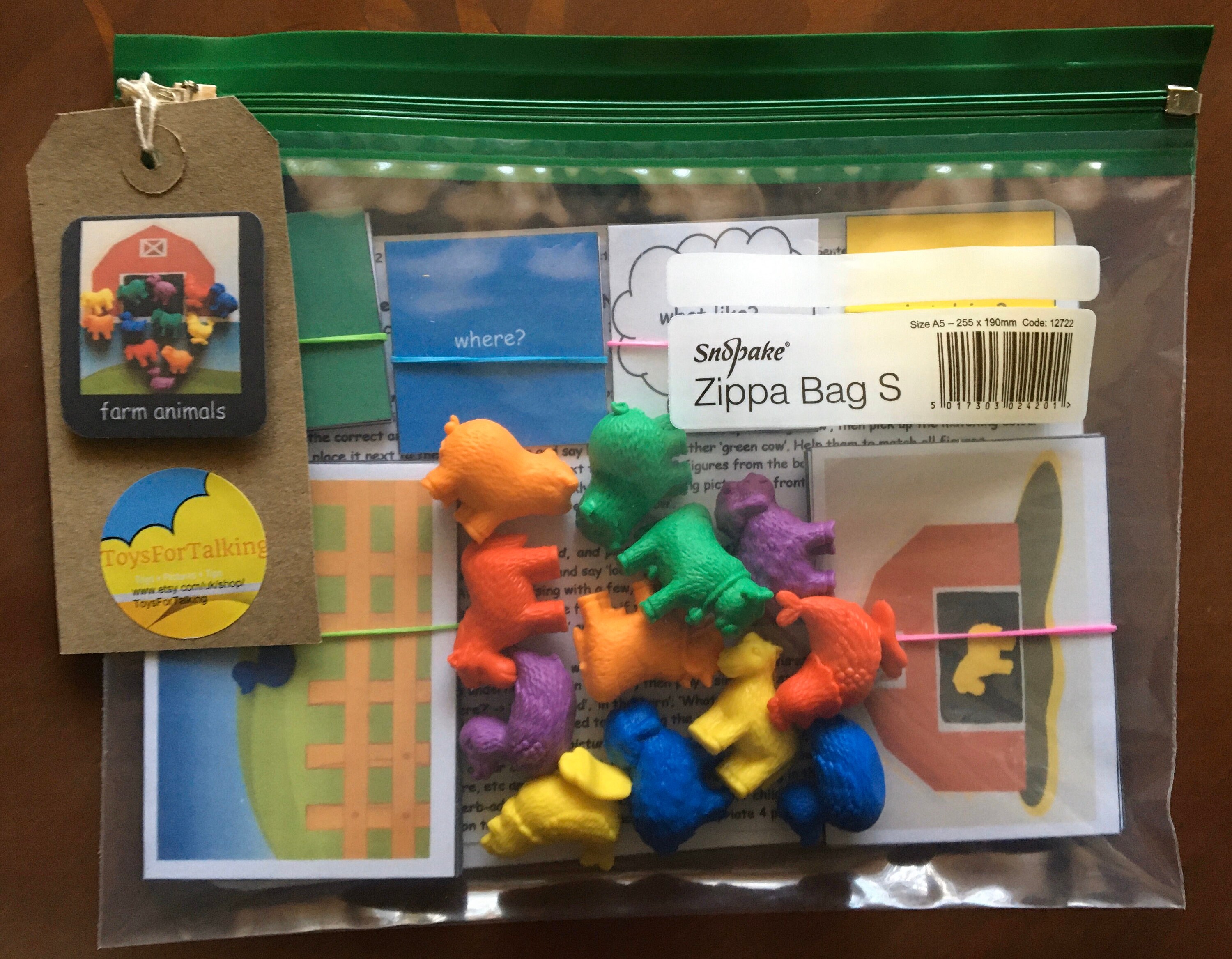 Learning & School Toys Farm Animals 3 Word Level & Colourful Semantics ...