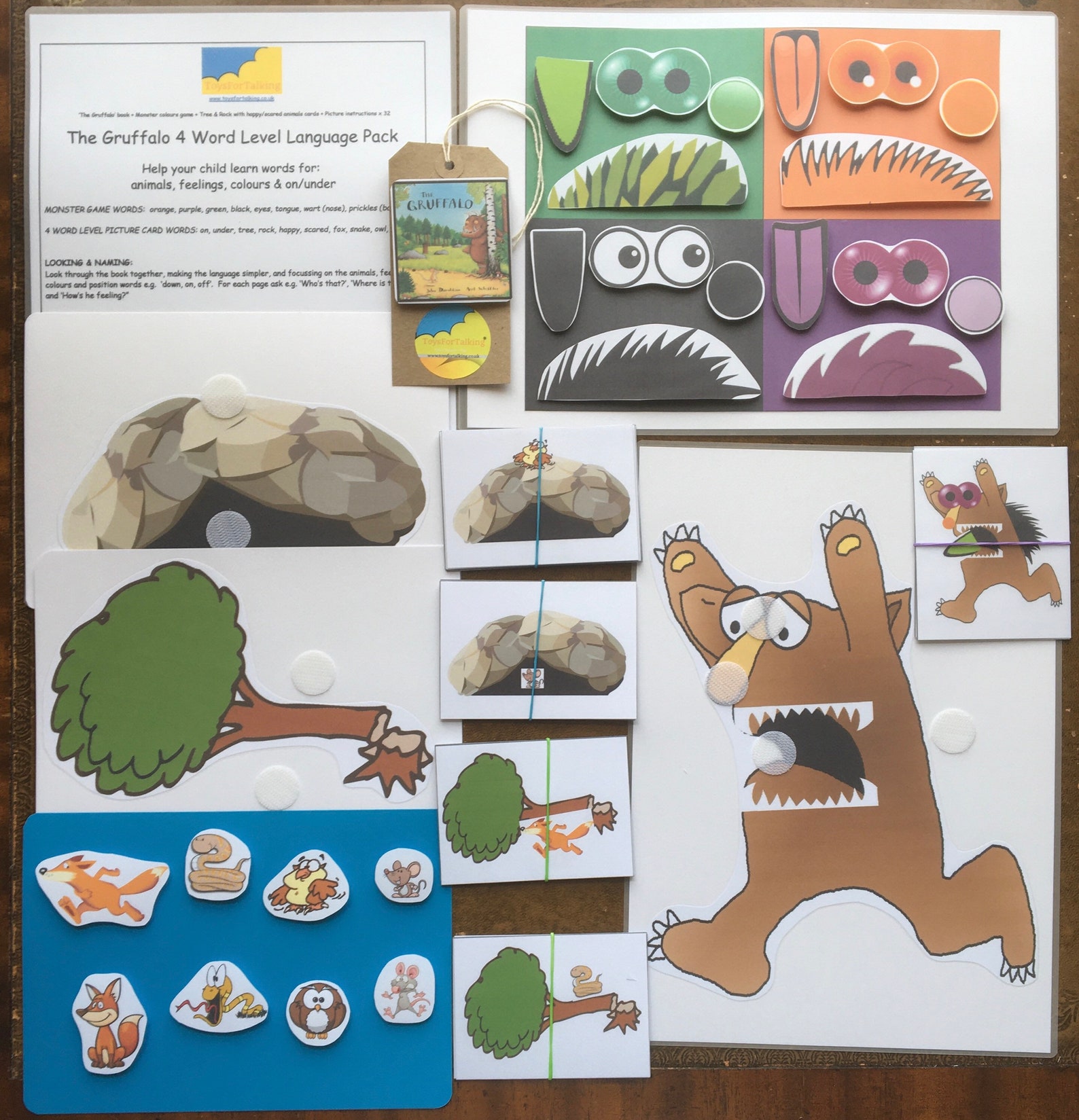 The Gruffalo 4 Word Level Picture Pack (no Book) : Feelings, Colours ...