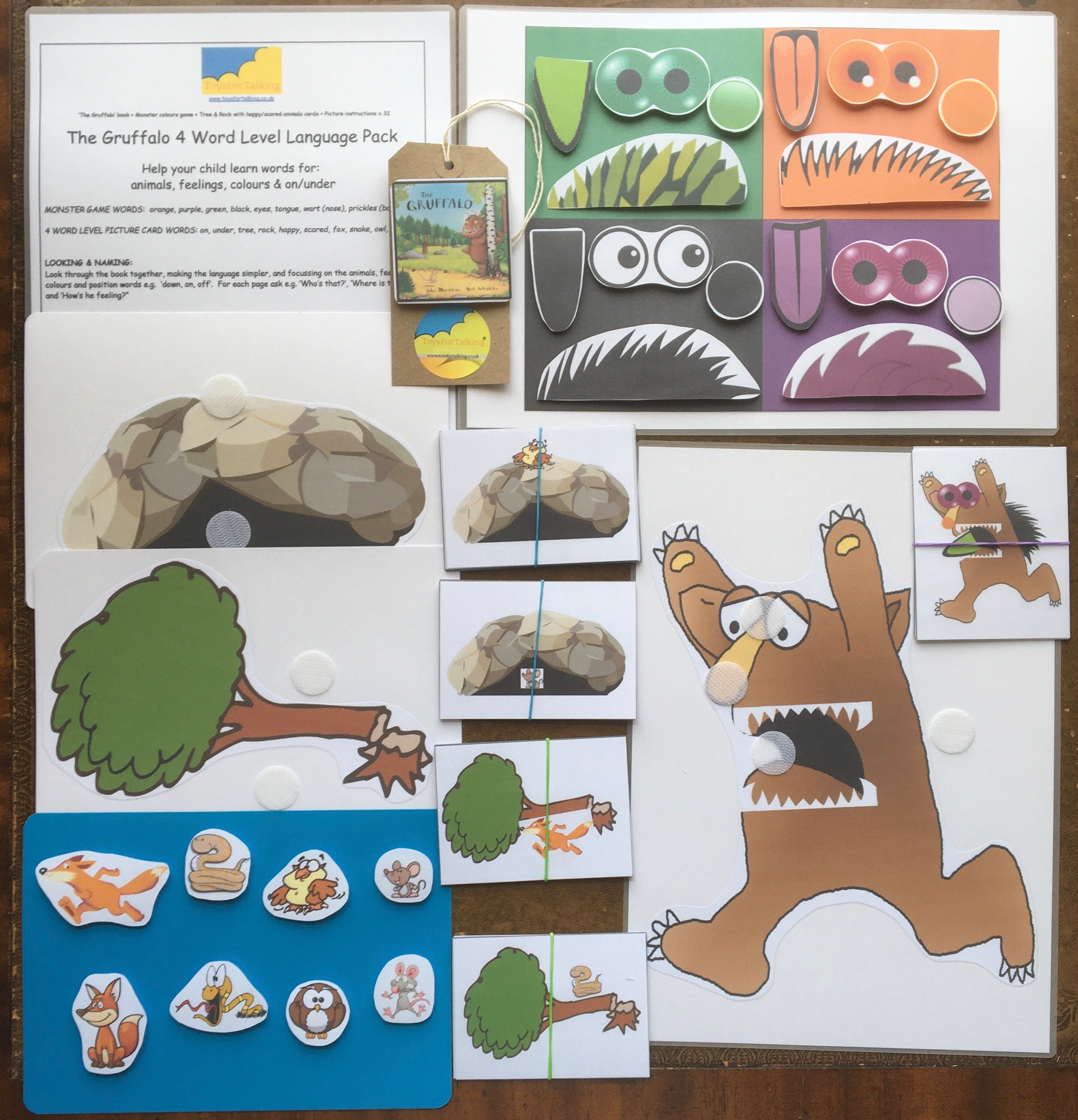 The Gruffalo 4 Word Level Picture Pack (no Book) : Feelings, Colours ...