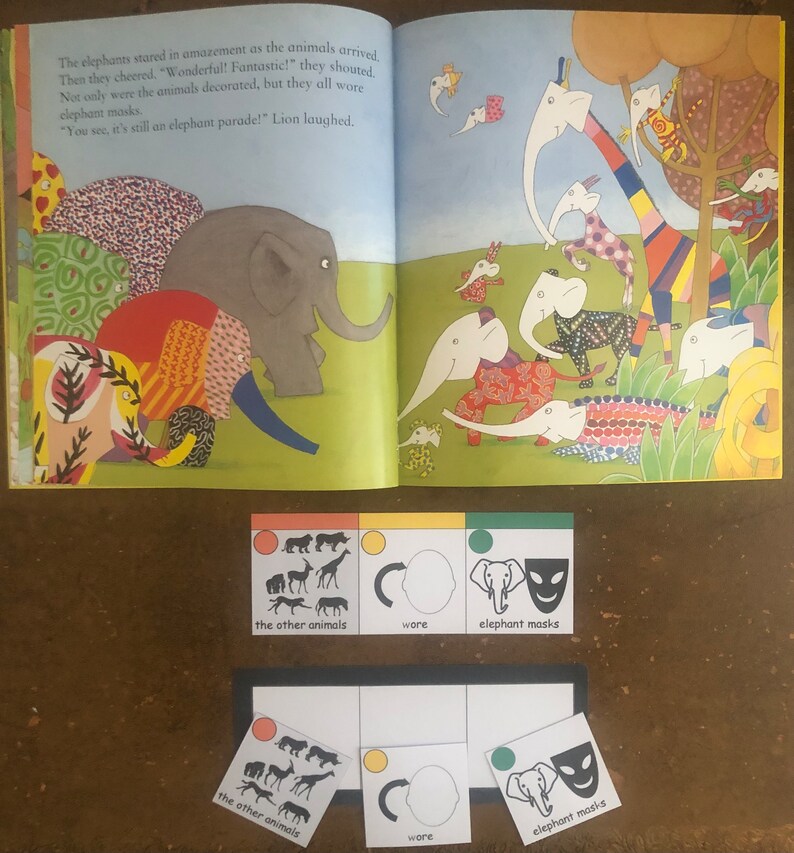 Elmer’s Special Day Colourful Semantics and Blank Levels Questions Pack ...