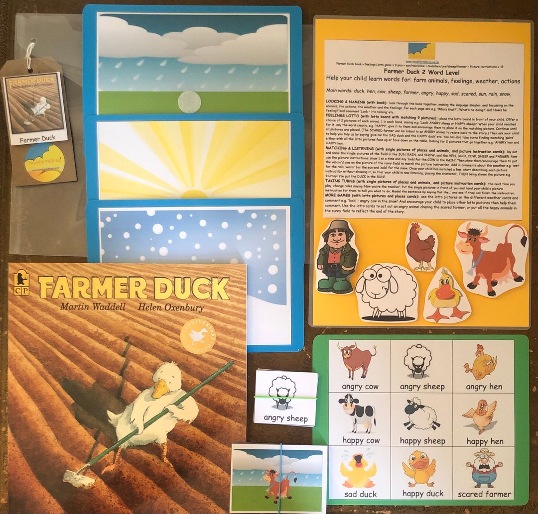 Farmer Duck 2 Word Level Pack With Paperback Book - Etsy