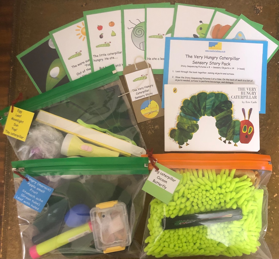 The Very Hungry Caterpillar Sensory Story With Board Book - Etsy