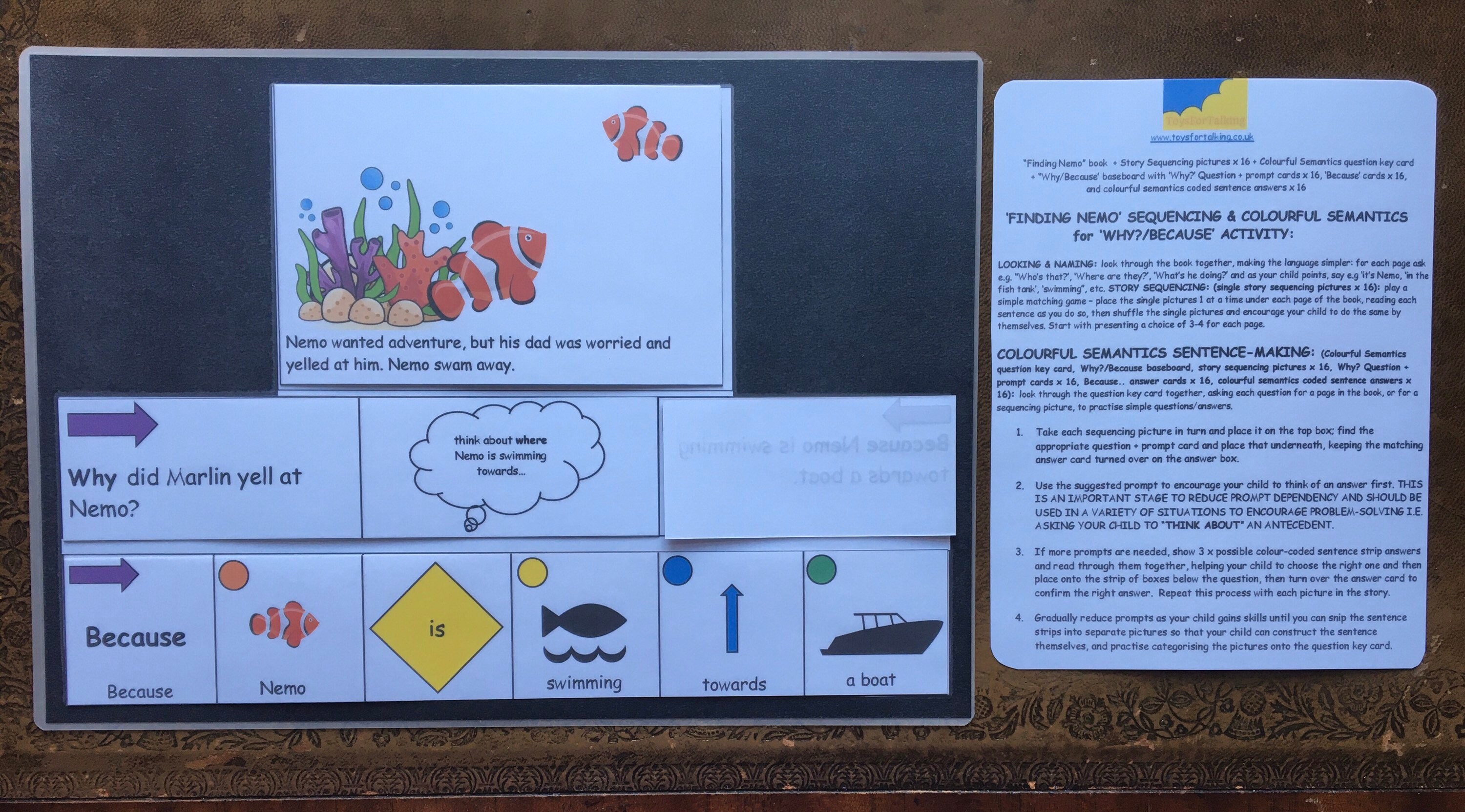 Finding Nemo Blank Levels Therapy Pack With Colourful Semantics - Etsy