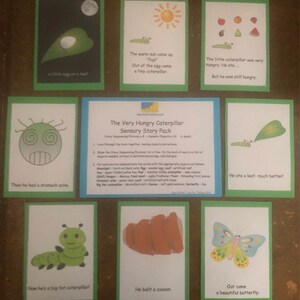 The Very Hungry Caterpillar Sensory Story With Paperback Book - Etsy