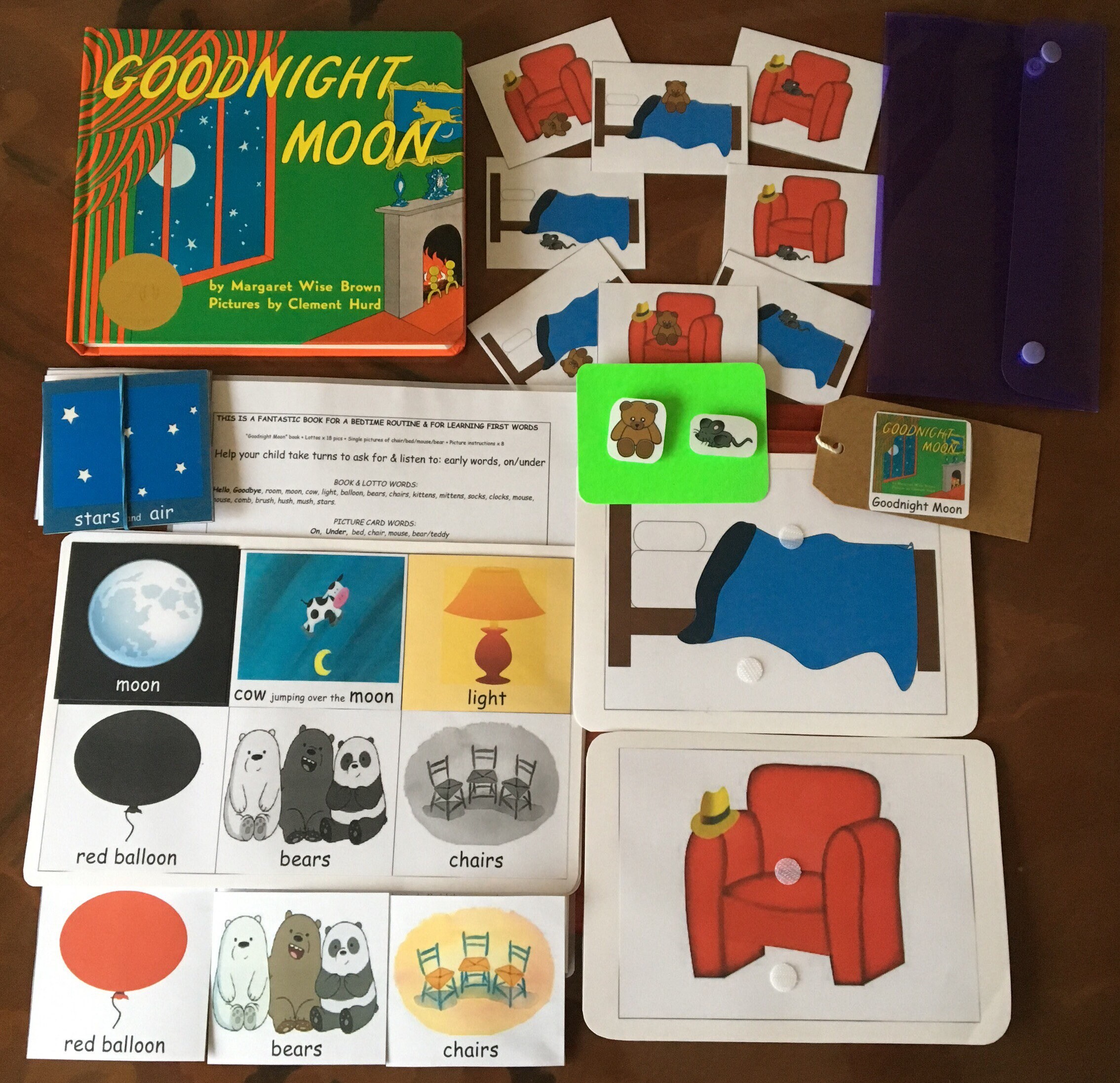 Goodnight Moon 3 Word Level Pack With Board Book - Etsy