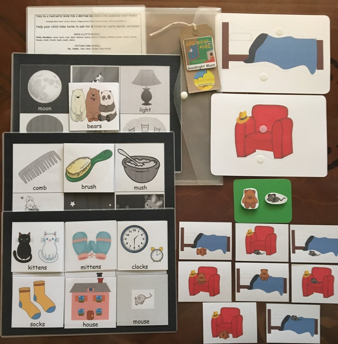 Goodnight Moon 3 Word Level Picture Pack (no Book) - Etsy