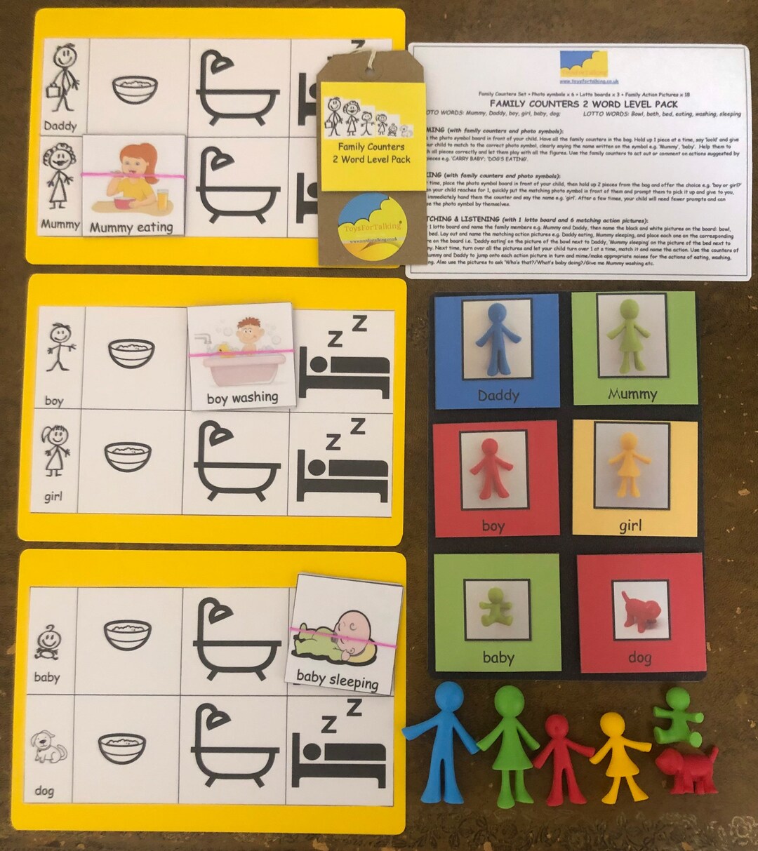 Family Counters 2 Word Level Pack - Etsy