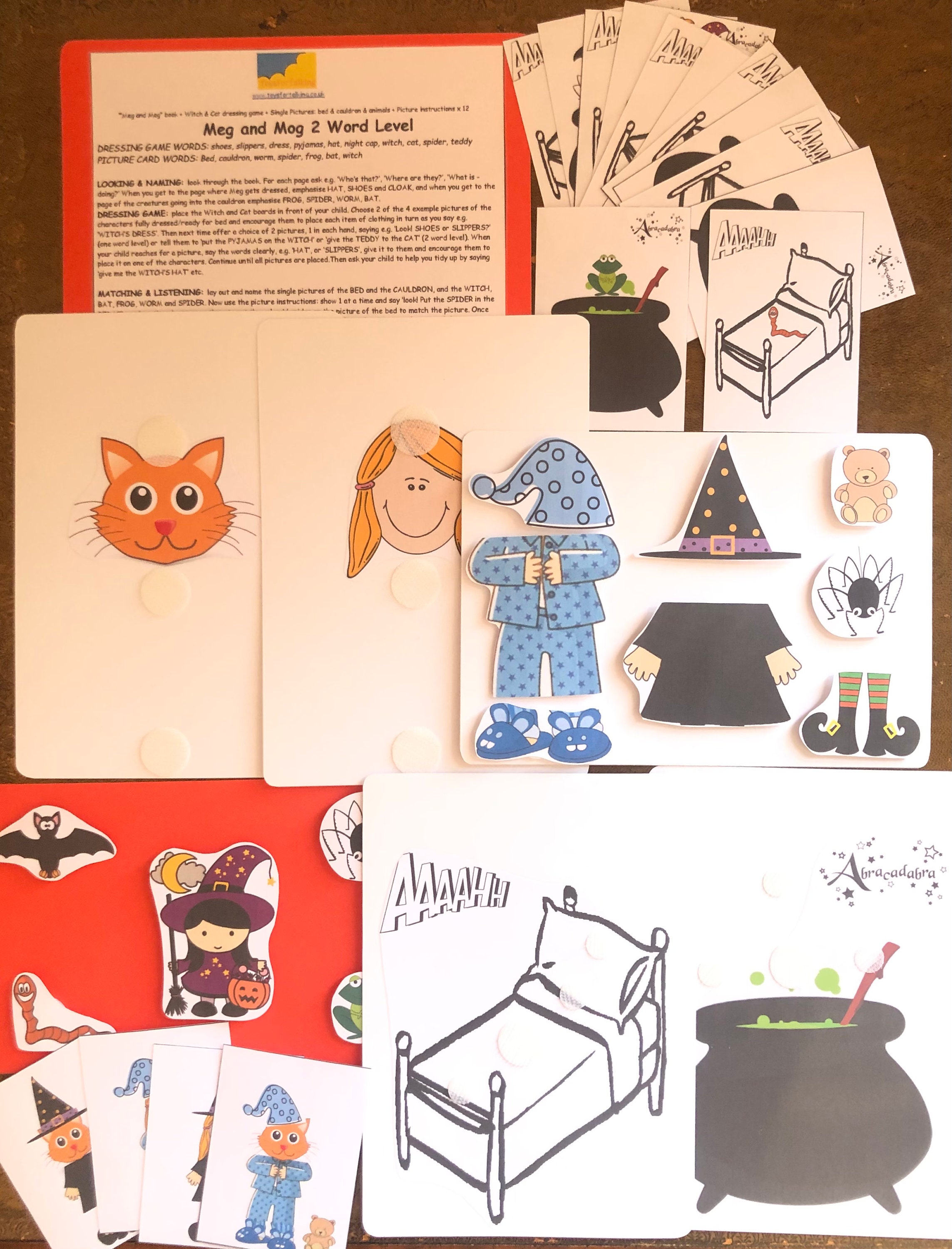 Meg and Mog 2 Word Level Picture Pack (no Book) - Etsy