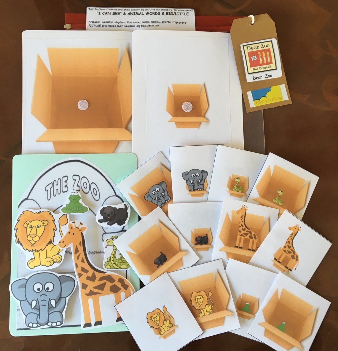 Dear Zoo 2 Word Level Picture Pack no Book - Etsy
