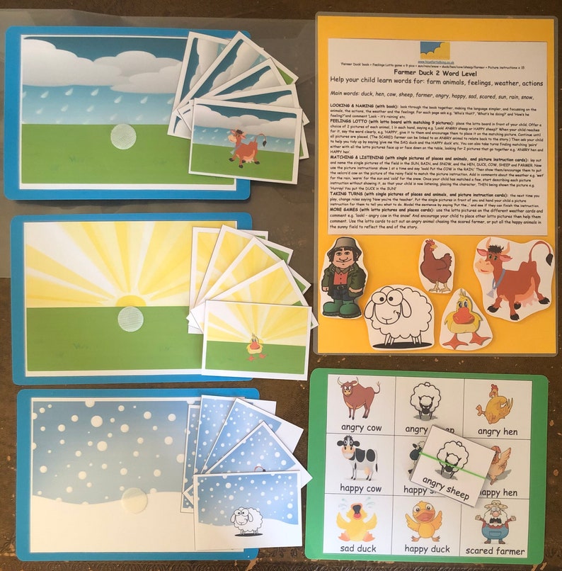 Farmer Duck 2 Word Level Picture Pack no Book - Etsy