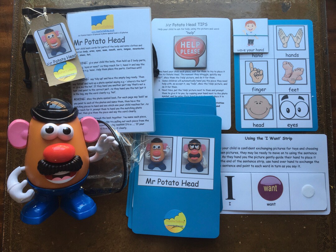 Mr Potato Head With Action Lotto, and Photo Symbols, to Help Teach ...