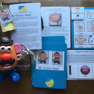 Mr Potato Head With Action Lotto, and Photo Symbols, to Help Teach ...