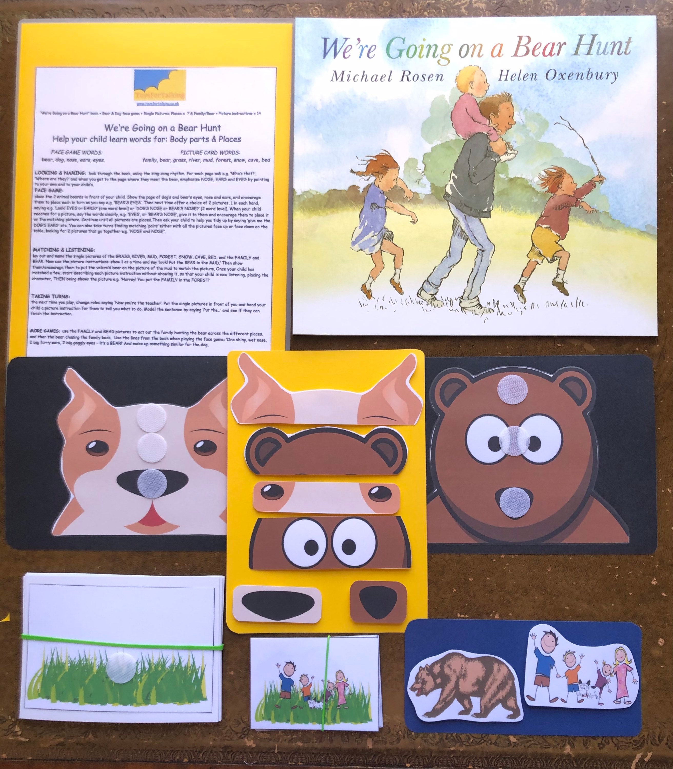 We're Going on a Bear Hunt 2 Word Level Pack With Paperback Book - Etsy