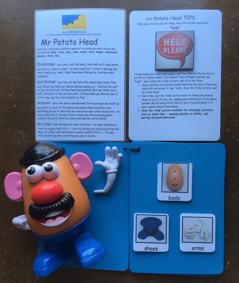 Mr Potato Head With Action Lotto, and Photo Symbols, to Help Teach ...