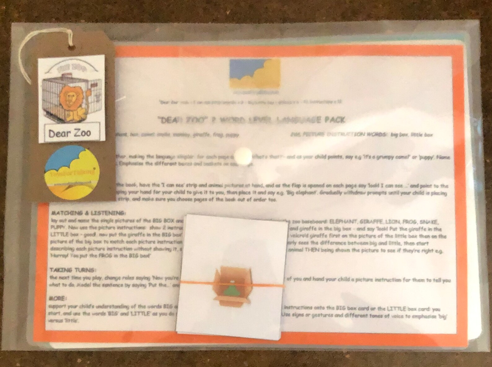 Dear Zoo 2 Word Level Picture Pack (no Book) - Etsy