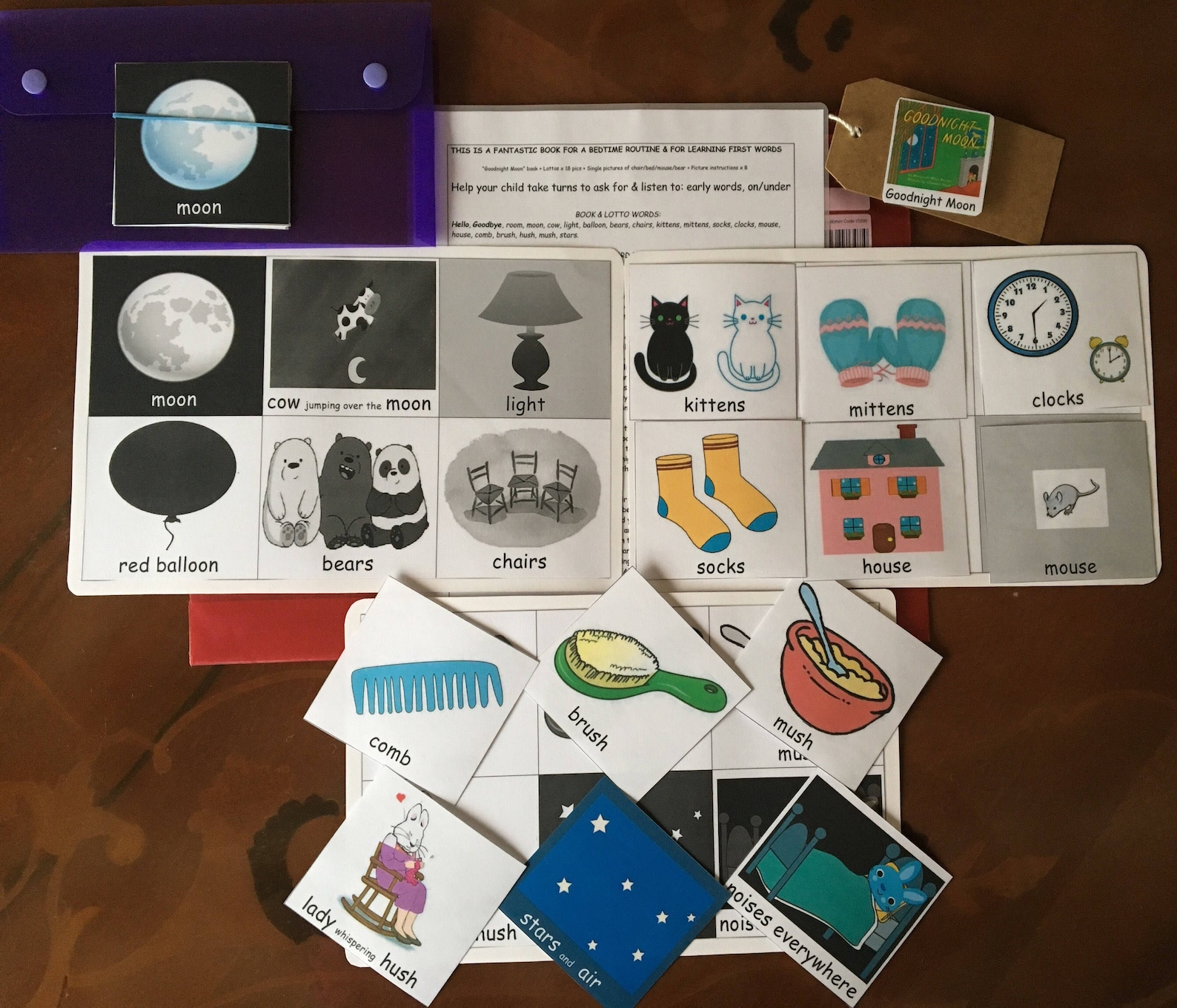 Goodnight Moon 3 Word Level Picture Pack (no Book) - Etsy