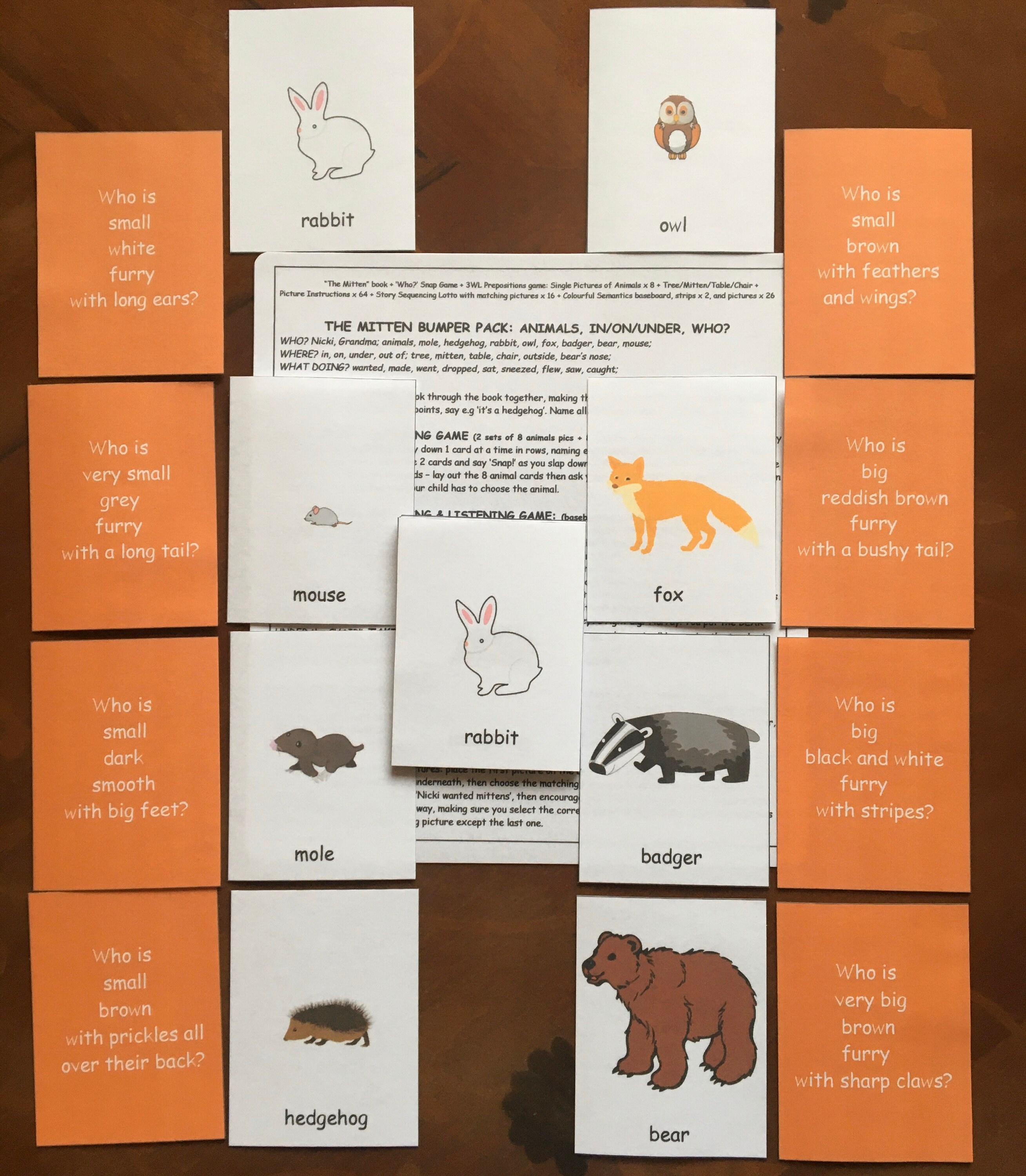 The Mitten Bumper Pack With Board Book: 3WL Game, Story Sequencing and ...