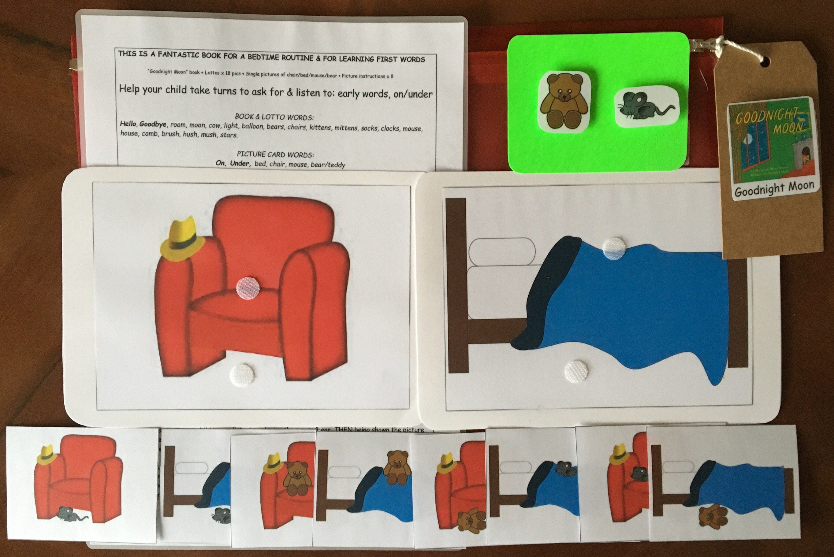 Goodnight Moon 3 Word Level Picture Pack (no Book) - Etsy