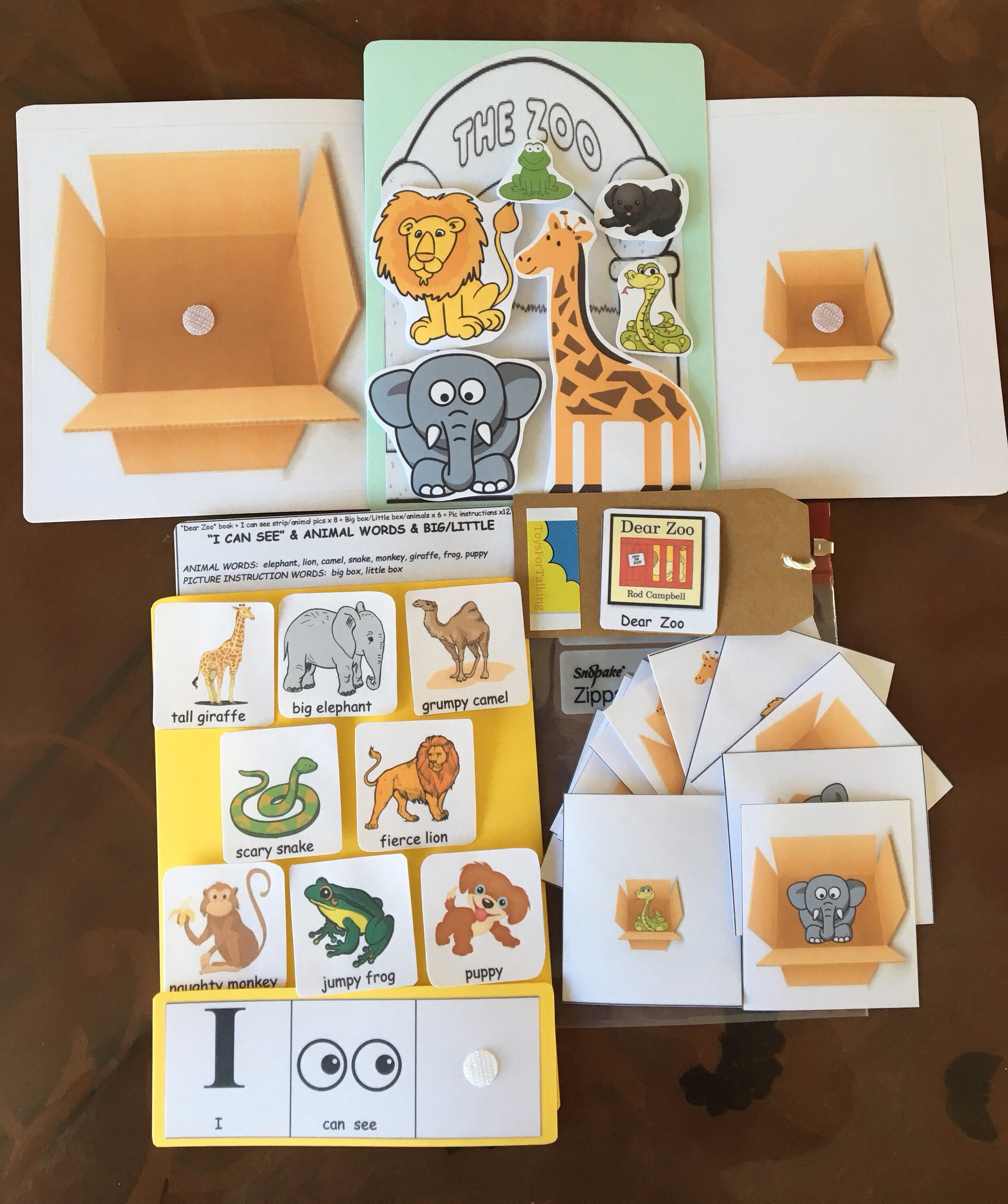 Dear Zoo 2 Word Level Picture Pack no book | Etsy