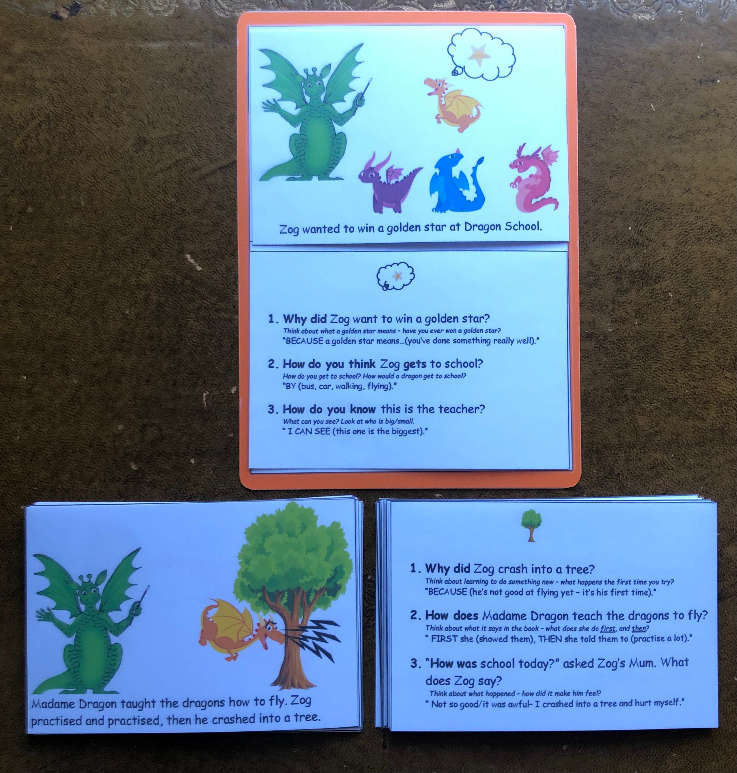 Zog Story Sequencing Pack With Why? and How? Questions - Etsy UK
