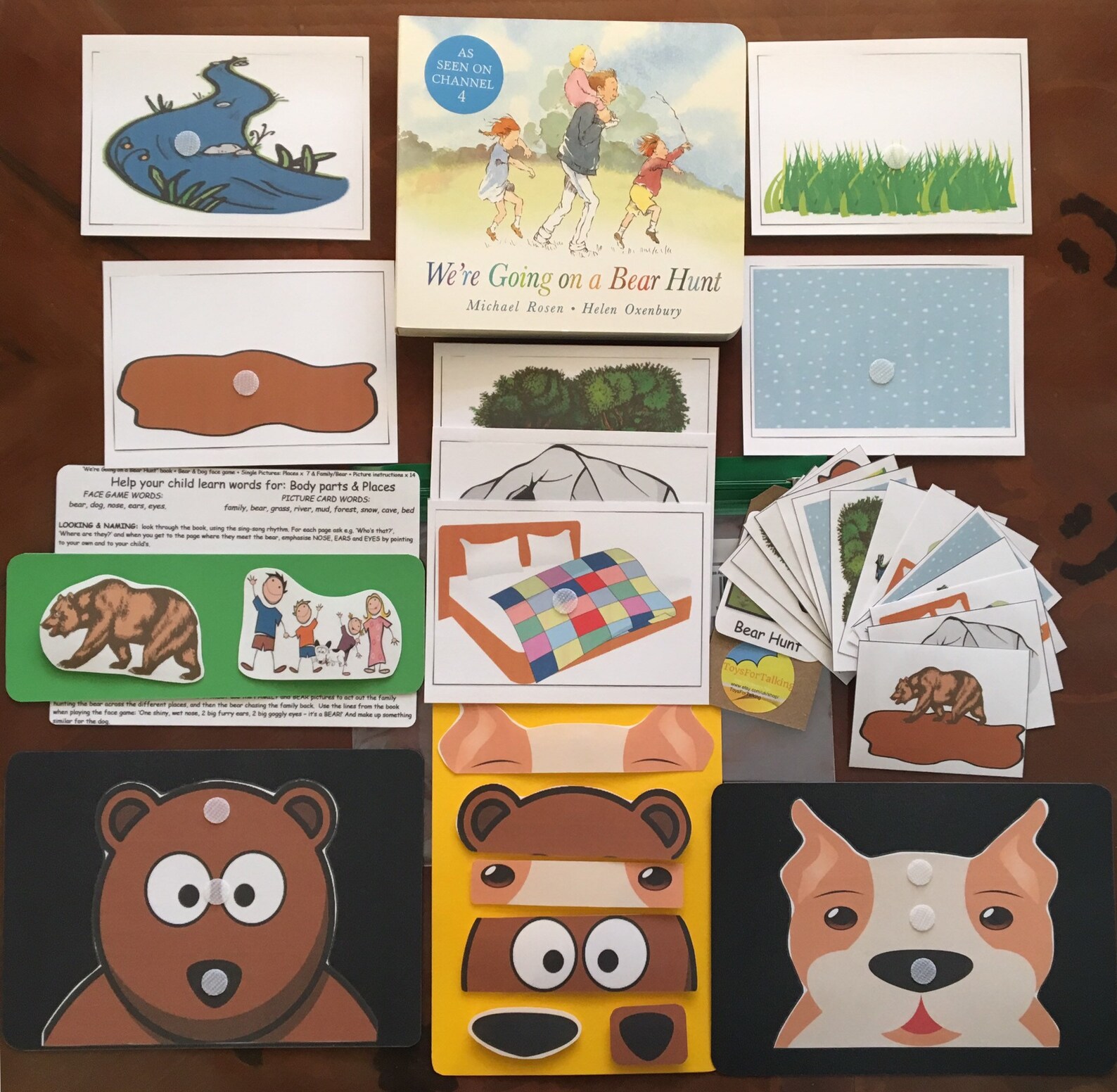 We're Going on a Bear Hunt 2 Word Level Pack With Board | Etsy