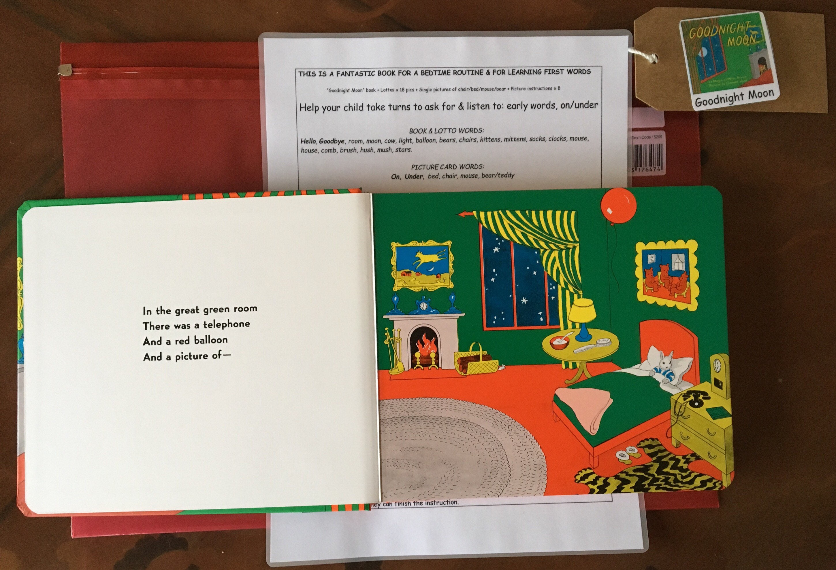 Goodnight Moon 3 Word Level Pack With Board Book - Etsy