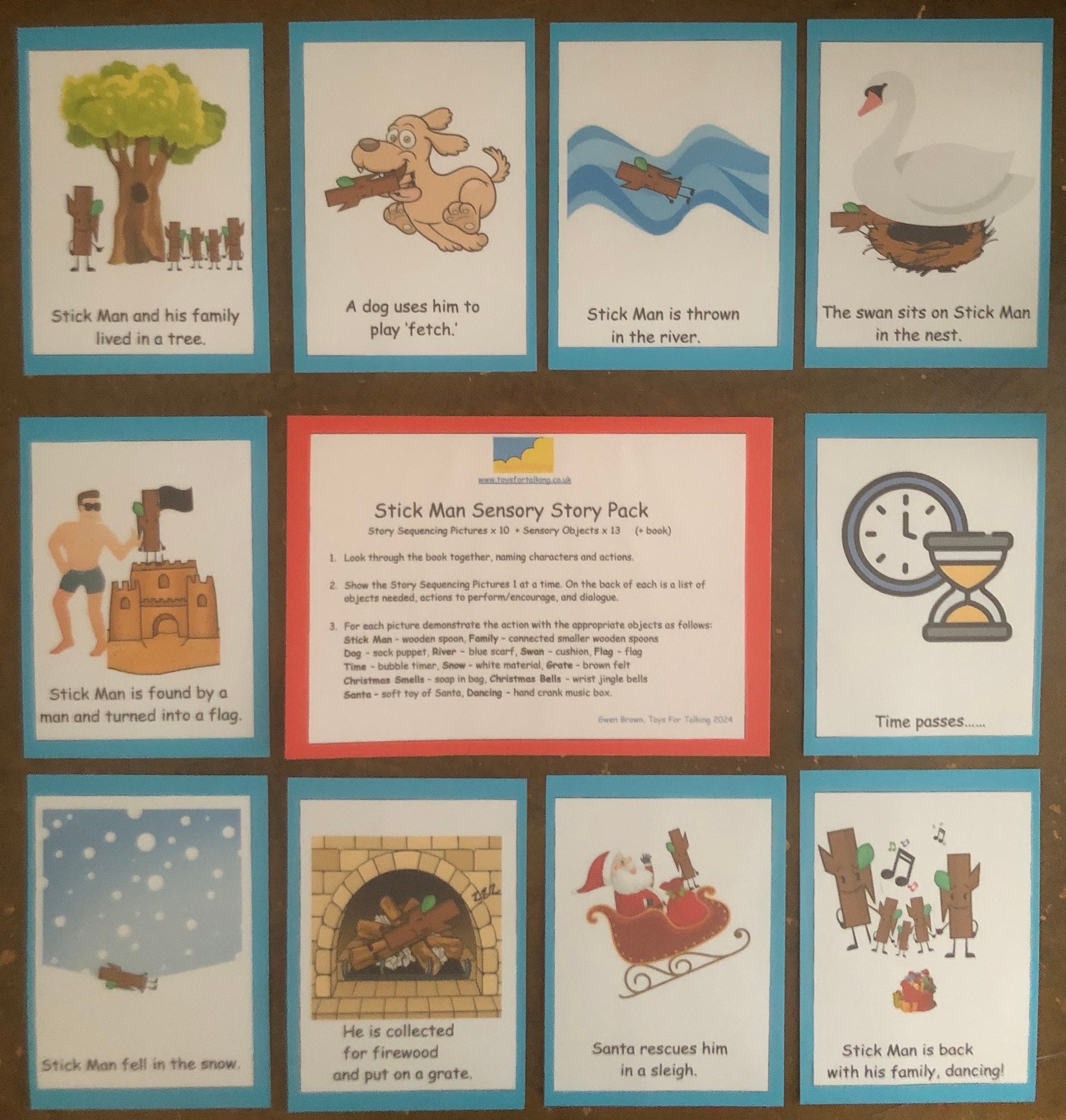 Stick Man Sensory Story Pack With Paperback Book - Etsy