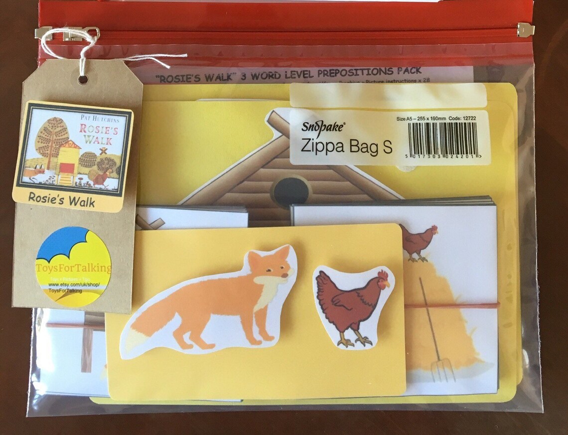 Rosie's Walk 3 Word Level Prepositions Pack WITHOUT THE BOOK - Etsy