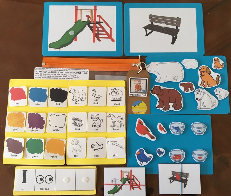 Brown Bear 4WL Pack WITHOUT the Book Big/little Colour Animal - Etsy