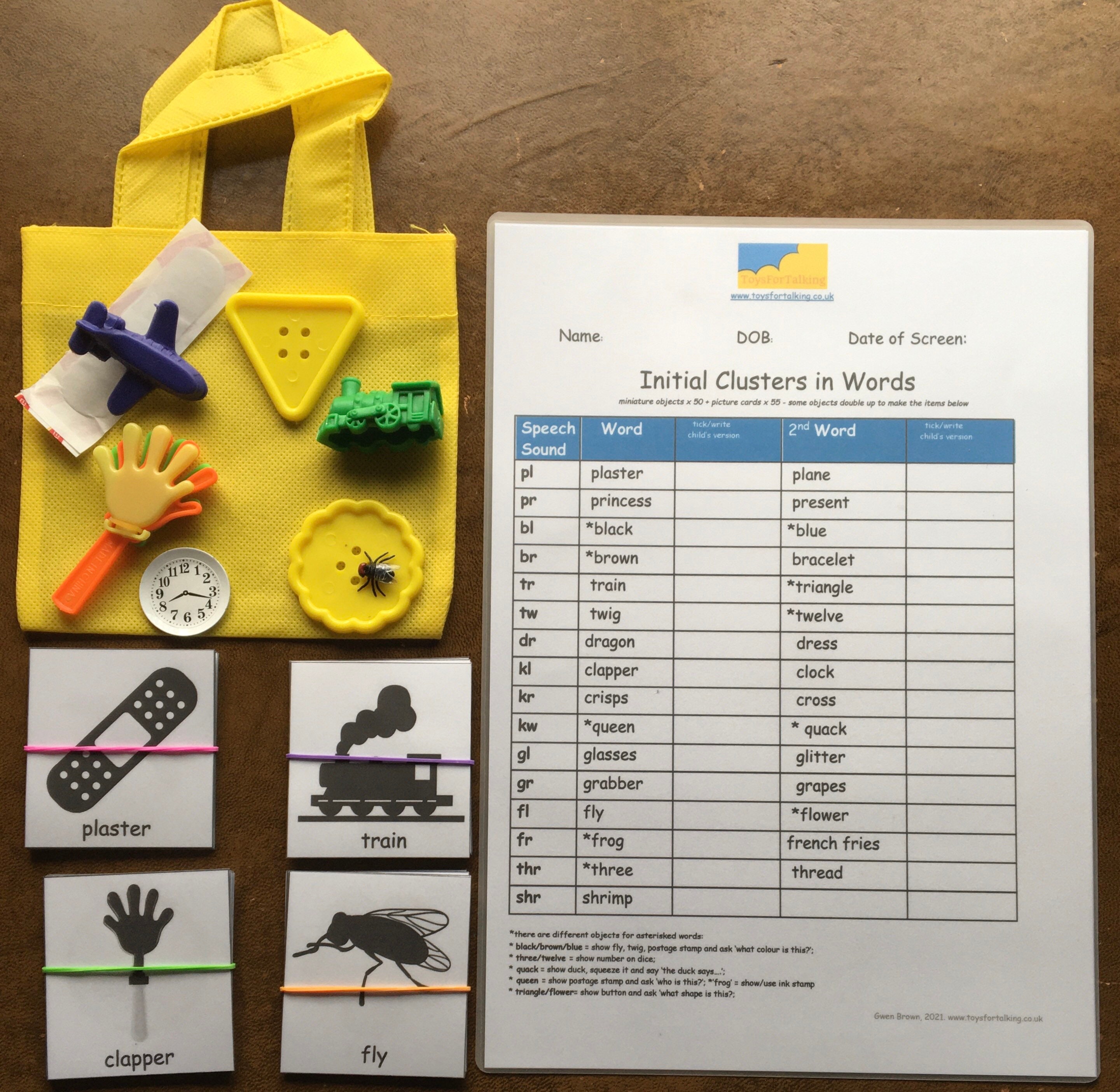 Initial Clusters Toys and Pictures Pack - Etsy