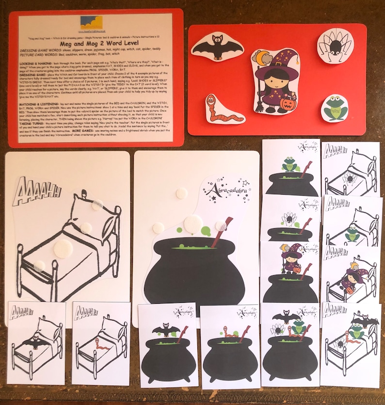 Meg and Mog 2 Word Level Picture Pack (no Book) - Etsy