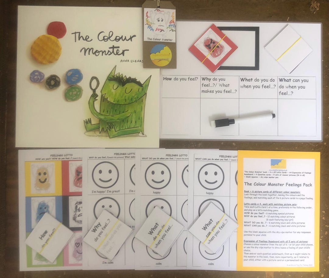 The Colour Monster Feelings Pack - Etsy UK